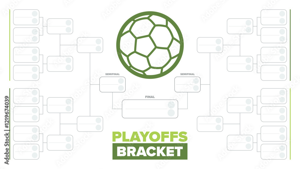 Playoffs bracket. Playoffs grid. Sport tournament bracket. Game and ...
