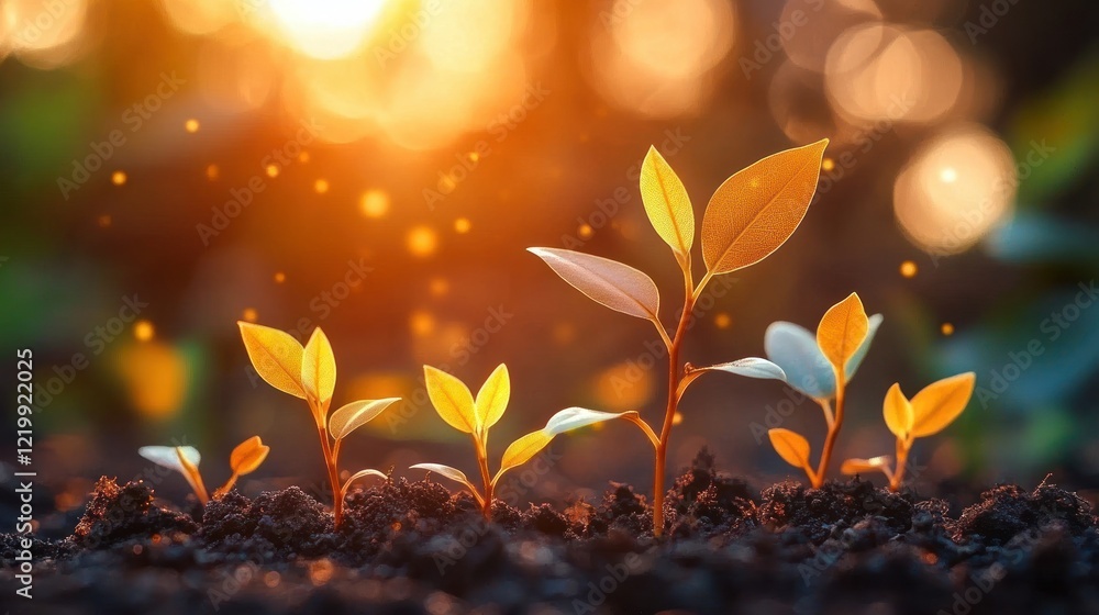 Illustration of Plant Growth Stages from Seed to Mature Plant Showing ...