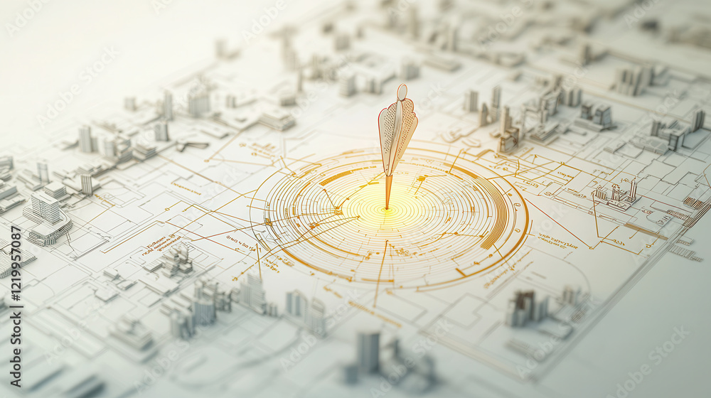 Ilustración de Stock 3D diagram illustrating segmentation, targeting ...