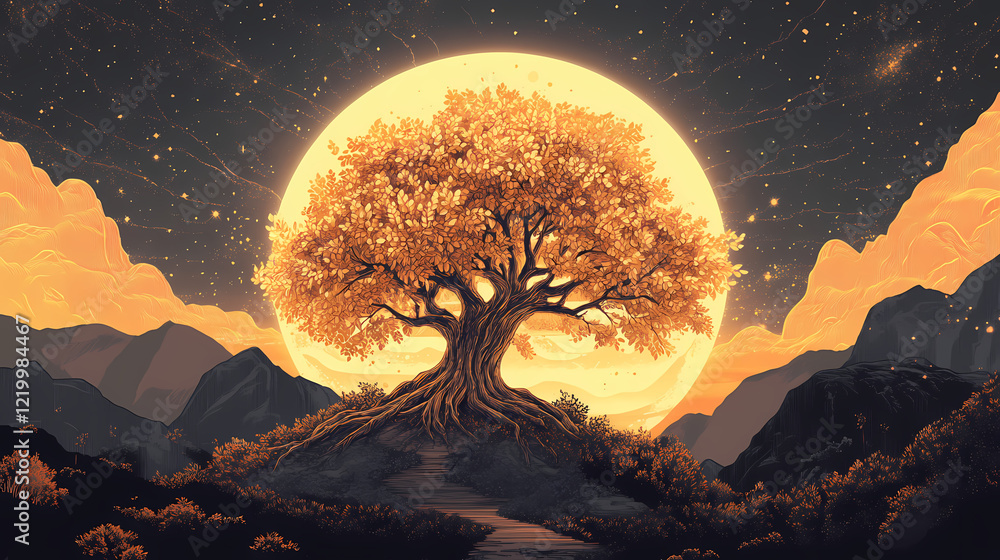 Tree of life symbolising eternal life connection to god christian ...