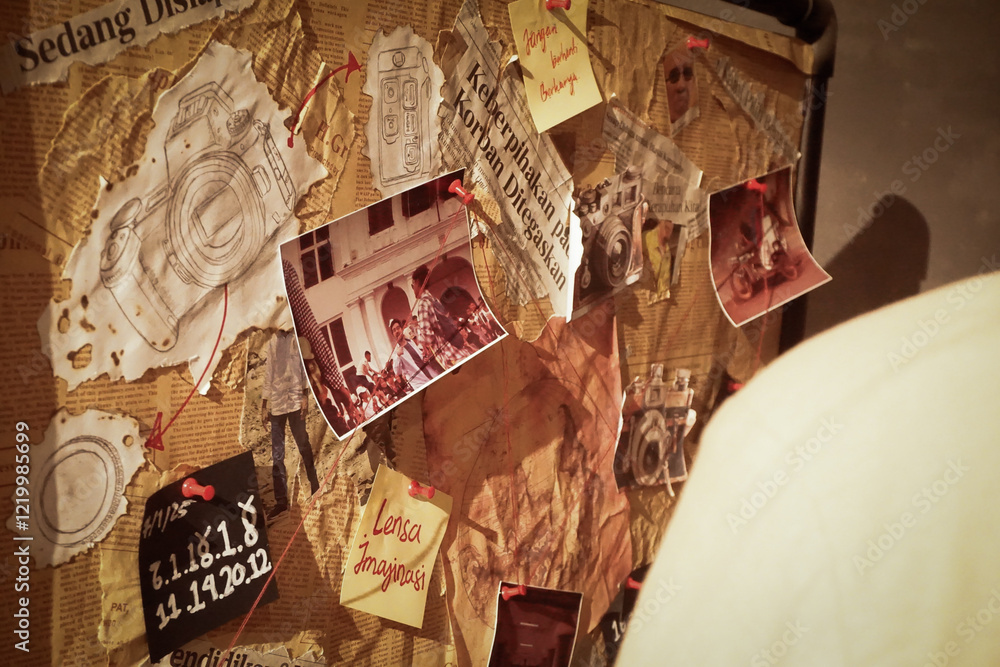 Forensic expert analysis of evidence documentation crime scene close-up ...