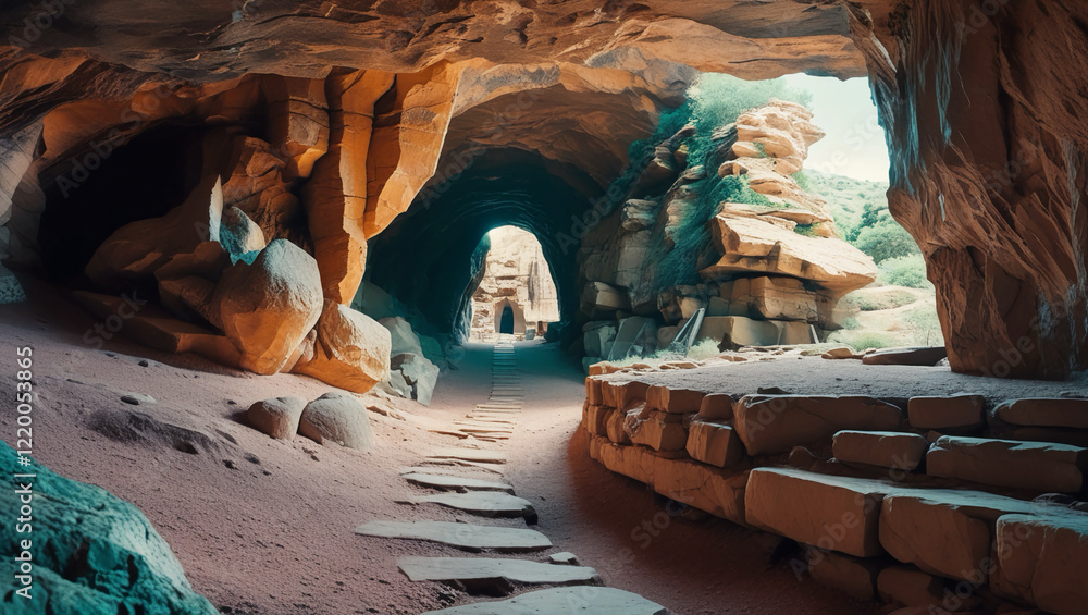 Ancient Cave Entrance, Mysterious Underground World, Hidden Historical ...