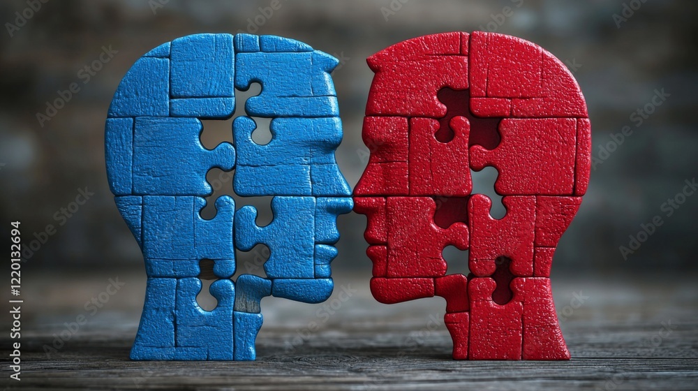 Colorful Puzzle Pieces Representing Communication and Connection ...