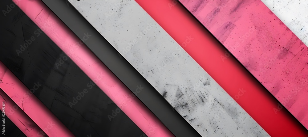 Geometric Abstract Background with Pink and Black Shapes for a Modern ...