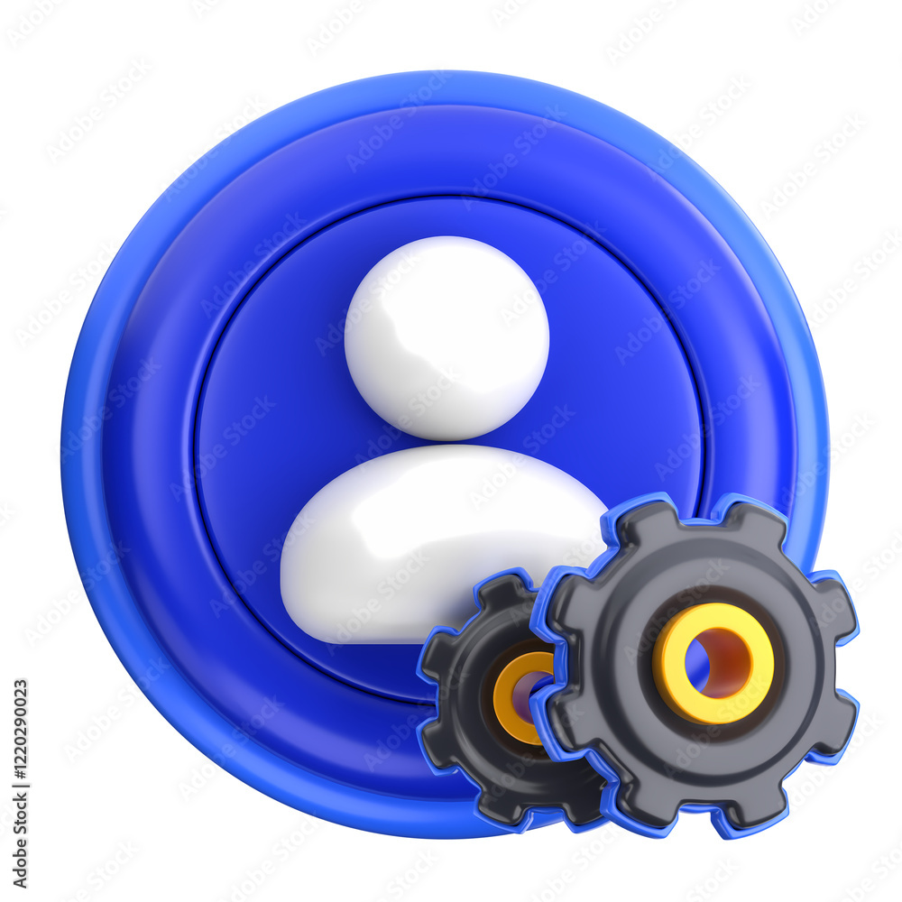User Profile Settings 3D Render, symbolizing customization and ...