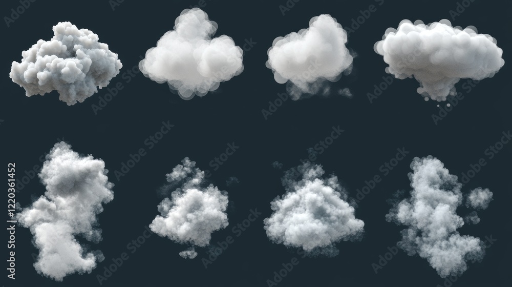Ilustración de Stock Magic smoke explode process animation sprite sheet ...