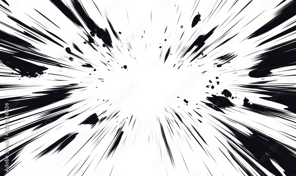 Explosive Manga Motion Effects with Dynamic Speed Lines and Action ...