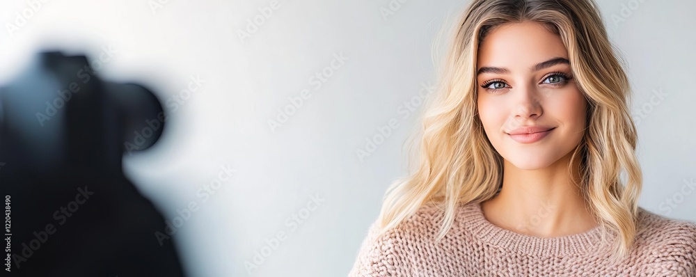 Fashion photographer shooting a dramatic lookbook in natural light ...