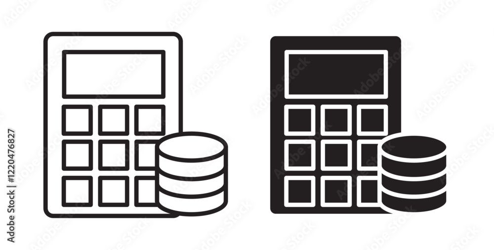Budget icons pack for ui designs Stock Vector | Adobe Stock