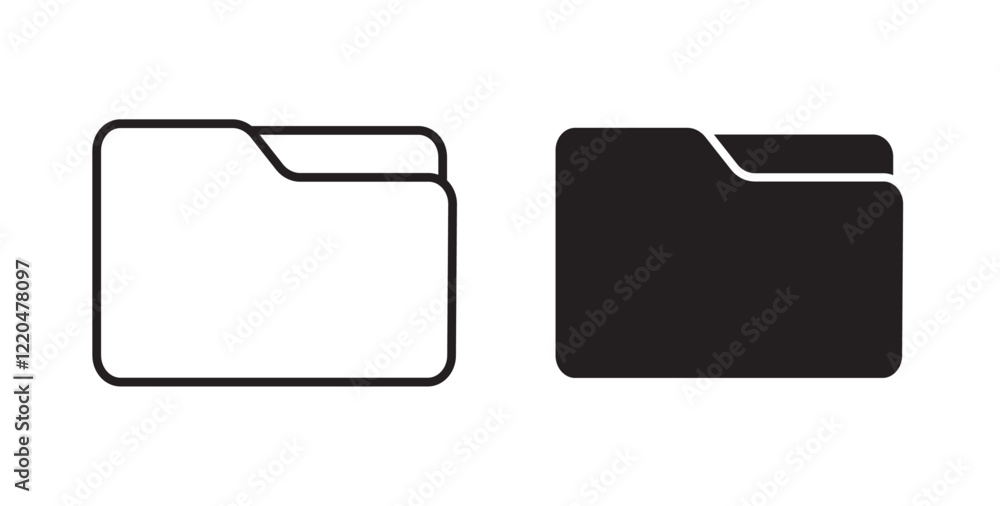 Folder icons pack for ui designs Stock Vector | Adobe Stock