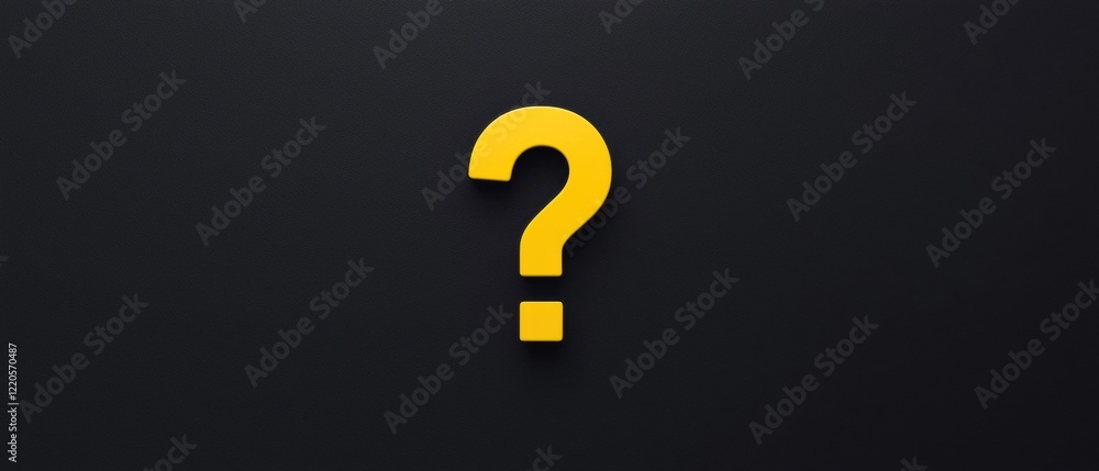 Creative question mark symbol against a dark background, representing ...
