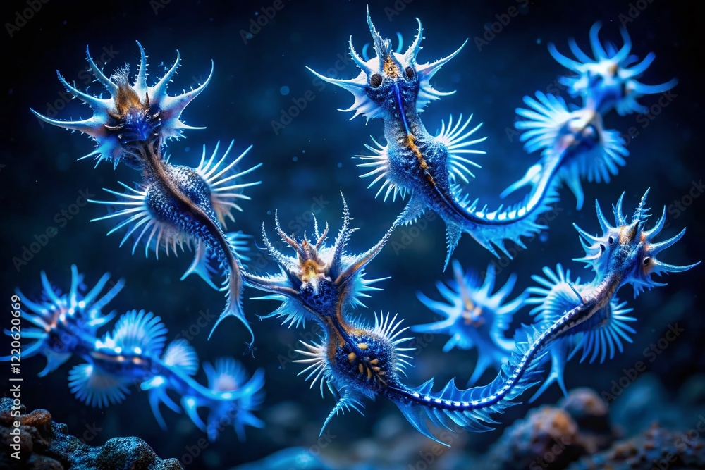 Blue Dragon Sea Slug, Glaucus atlanticus, Nudibranch, Ocean, Marine ...