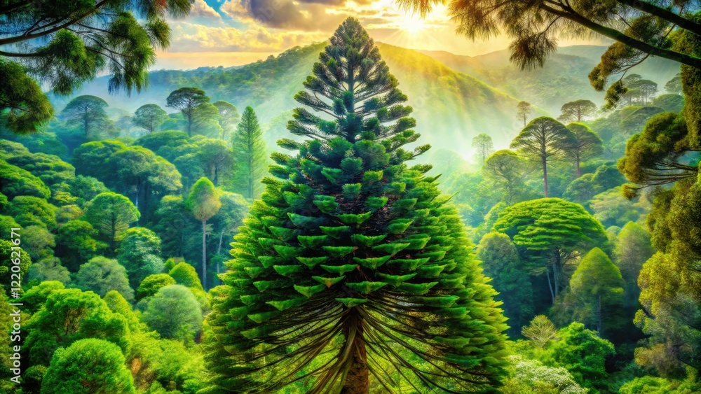 Bunya Bunya's majestic form, double-exposed, captures the essence of ...