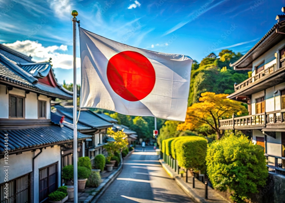 Stunning Japan flag wallpapers: high-res photos blend iconic symbols ...