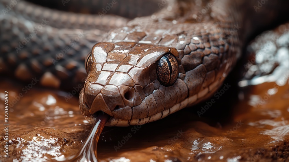 snake venom being extracted from a snake, showing how the venom is ...