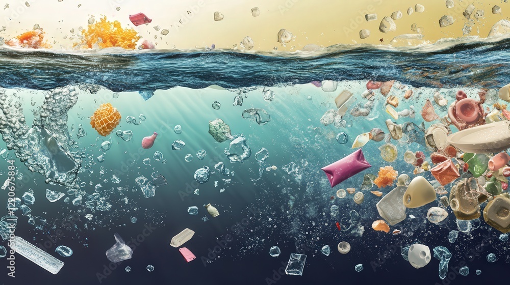 comparative illustration of different types of microplastics and their ...