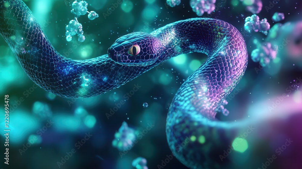 molecular structure diagram showing the components of snake venom and ...