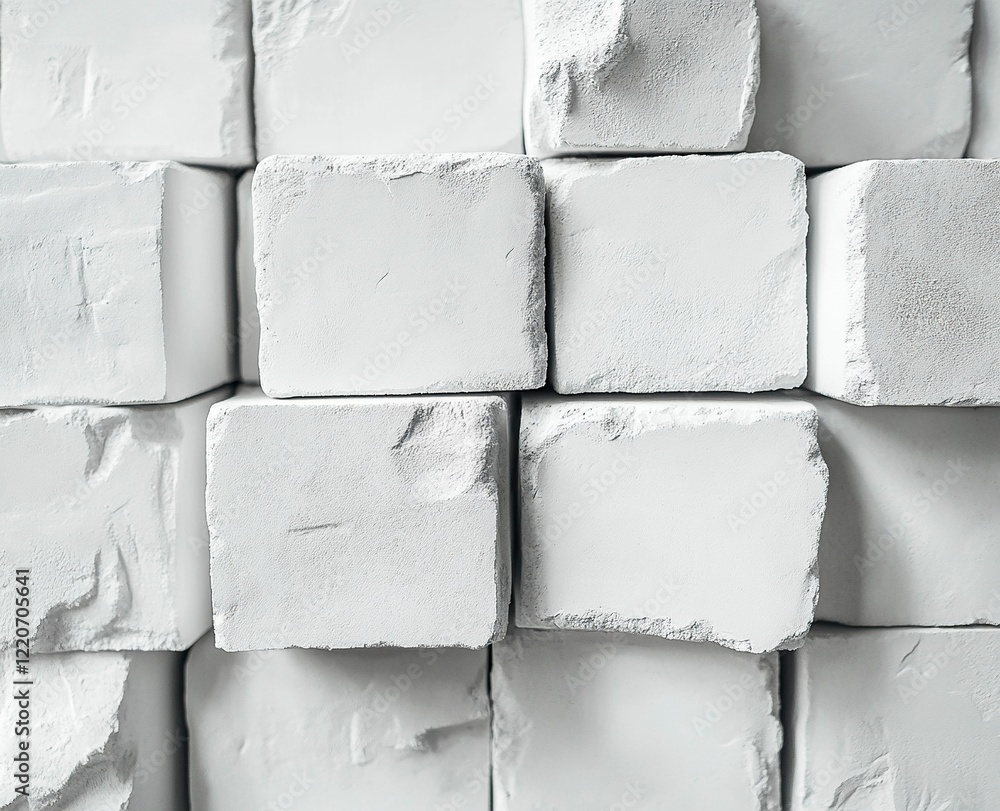 White bricks stacked on top of each other, close-up view of white brick ...