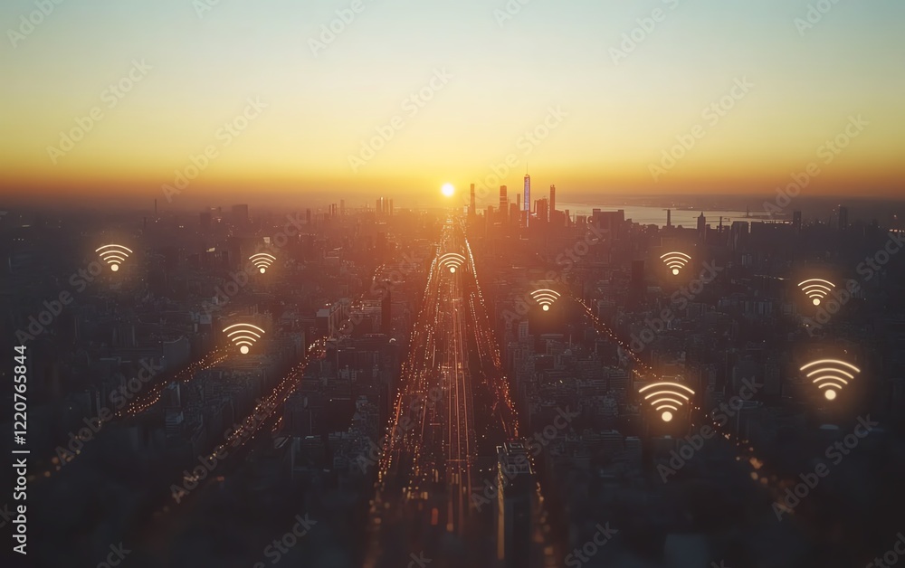 Wireless communication network in a smart city, realtime data transfer ...