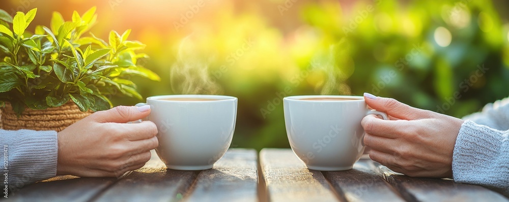 Peaceful Companionship An Elderly Woman and Her Caregiver Share a ...