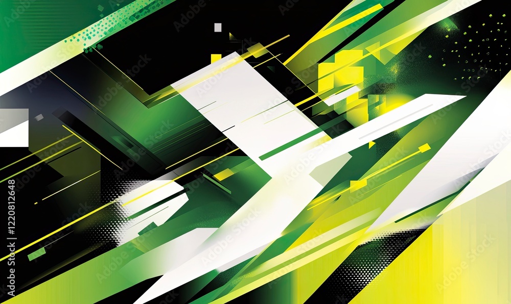 Esports background vector design and geometric shapes, white, green ...