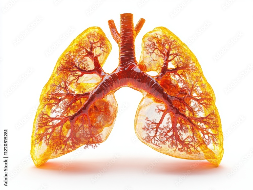Detailed Medical Diagram Chronic Heart and Chest Conditions, An ...