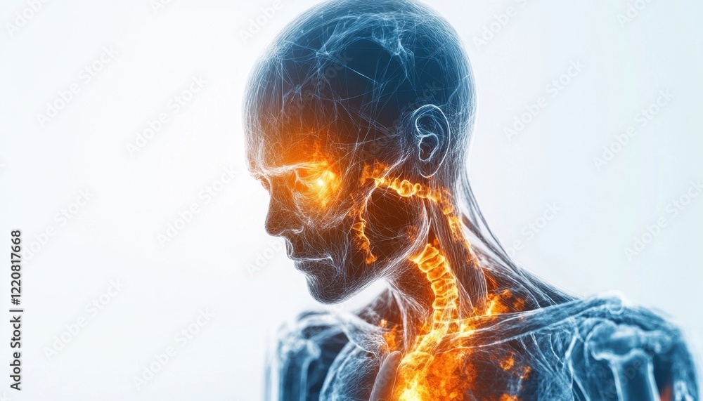 Urgent Medical Illustration Critical Chest Pain Focused Anatomy Diagram ...