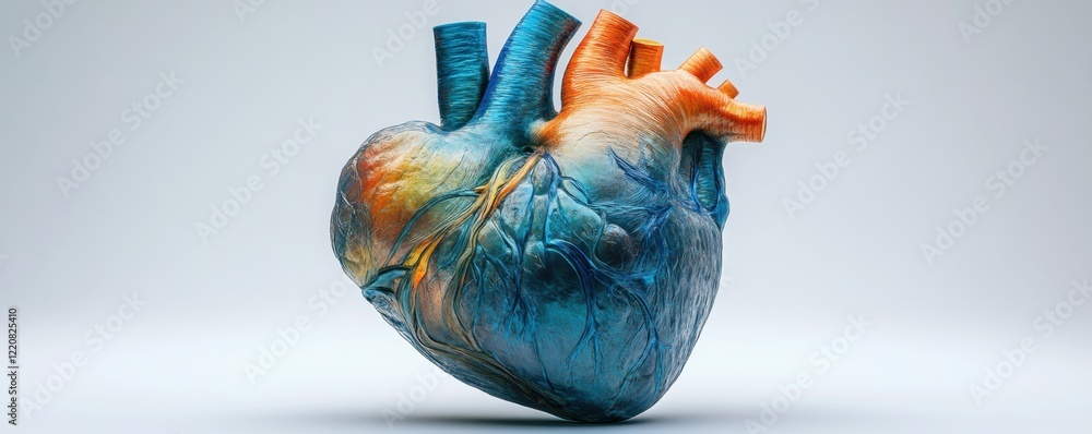 3D Visualization Coronary Artery Blockage, Blood Flow Restriction, and ...
