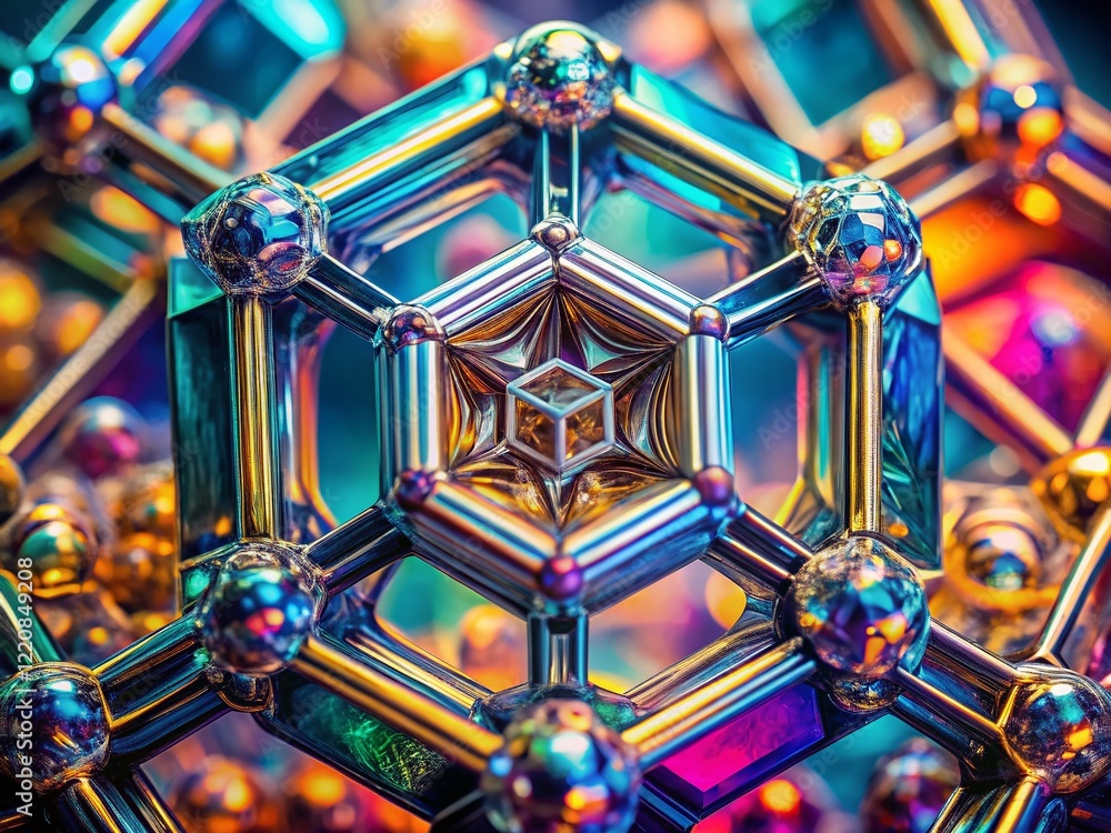 Microscopic Abstract Crystalline Structure of Nickel-Titanium Shape ...