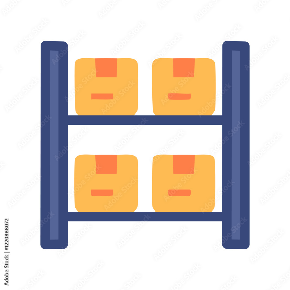 Warehouse shelves icon vector isolated on white background for your web ...