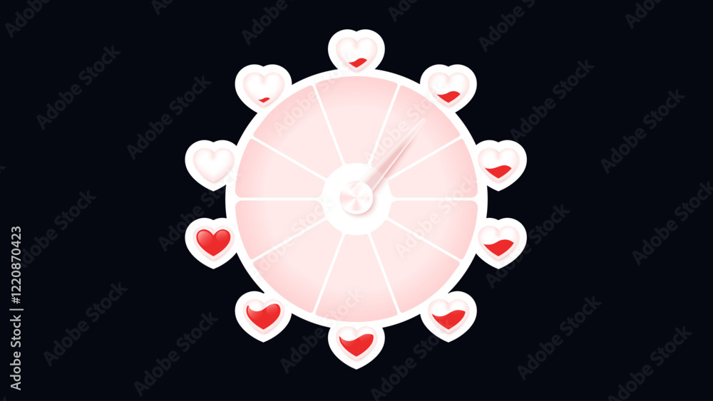 Love meter. Heart symbol isolated. Loading indicator. Progress bar ...