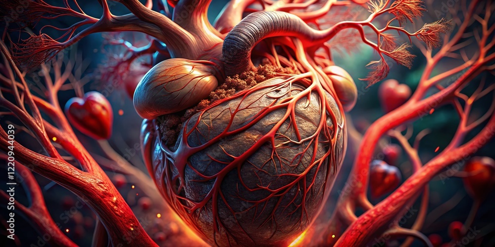 Human Heart Anatomy, Detailed High-Resolution Medical Image, Deep Depth ...
