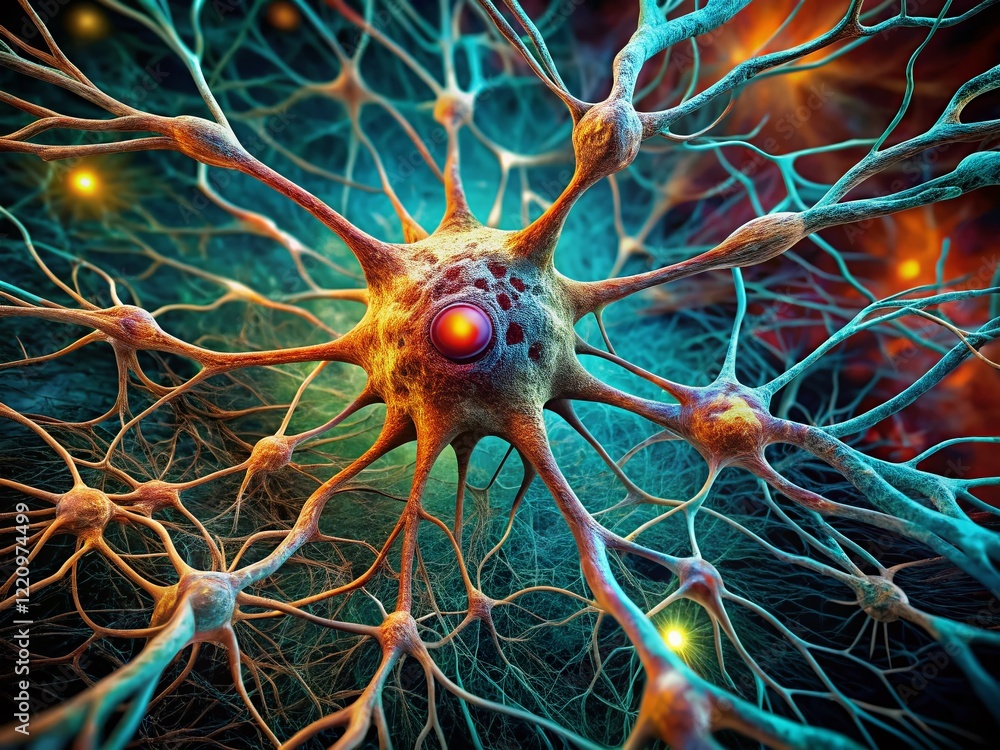Microscopic View of Autonomic Sympathetic Ganglion Stained with Cajal's ...