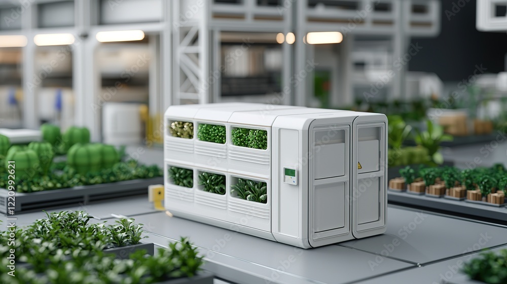 Innovative vertical farming system urban garden 3d model greenhouse ...