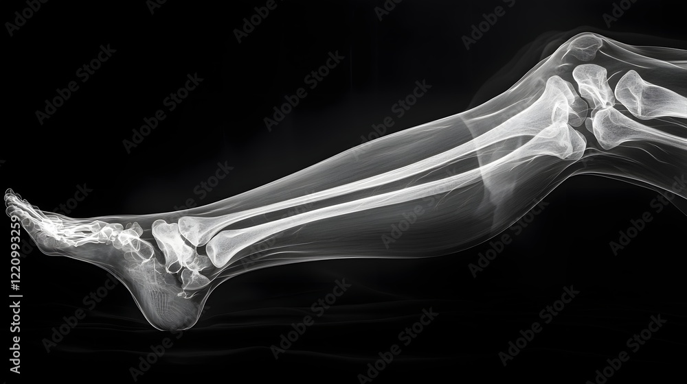 Artful X-Ray Imaging of Lower Leg Anatomy in Minimalist Chiaroscuro ...