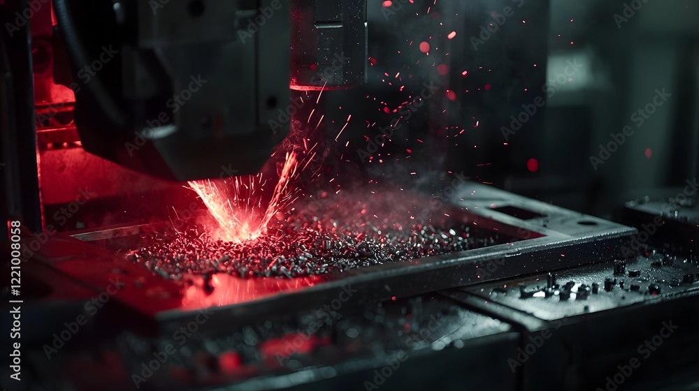 Intense Forging Process with Glowing Red-Hot Metal and Hydraulic Press ...