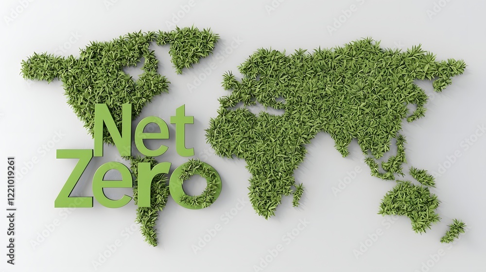 Symbolic environmental graphic featuring a globe made of green leaves ...