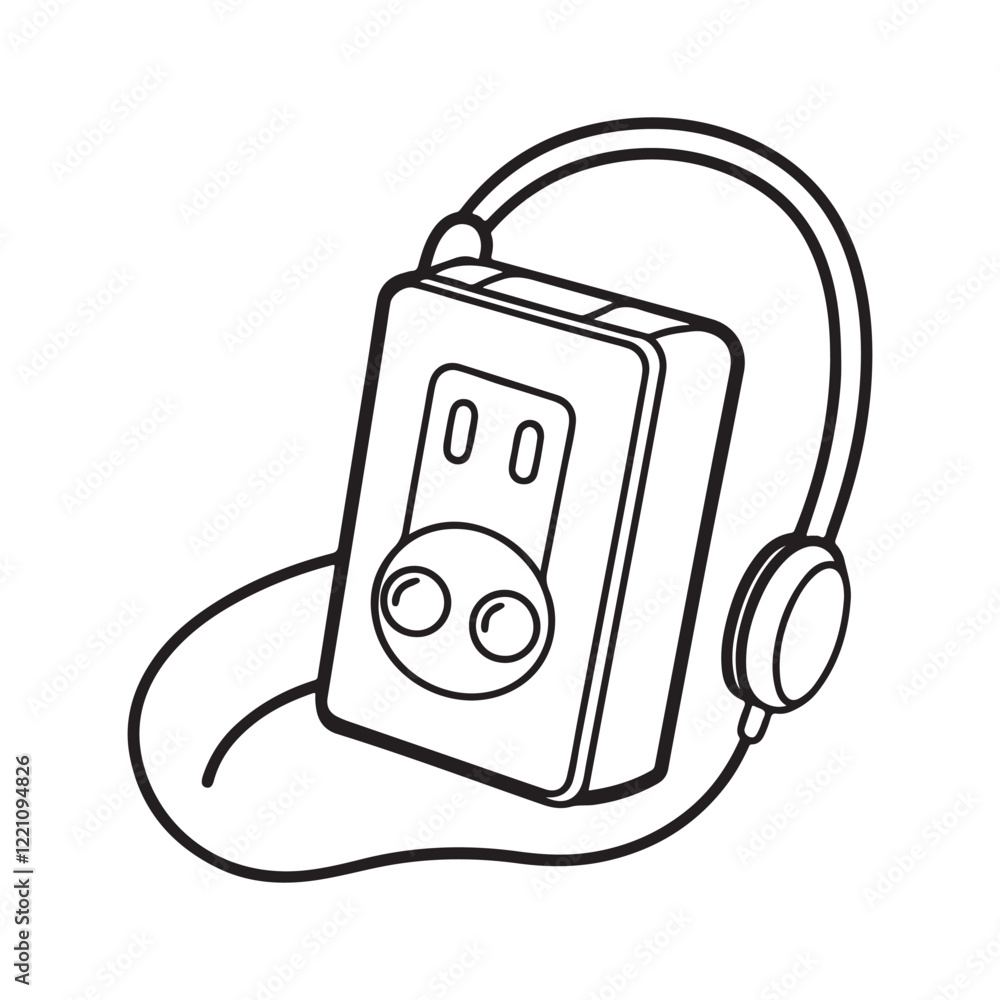 Cozy 90's Groovy: Bold and Easy Coloring Page, Line art, Black and ...