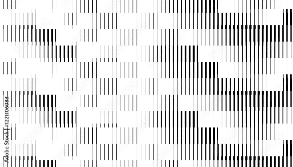 Black and white abstract geometric pattern with vertical lines effect ...