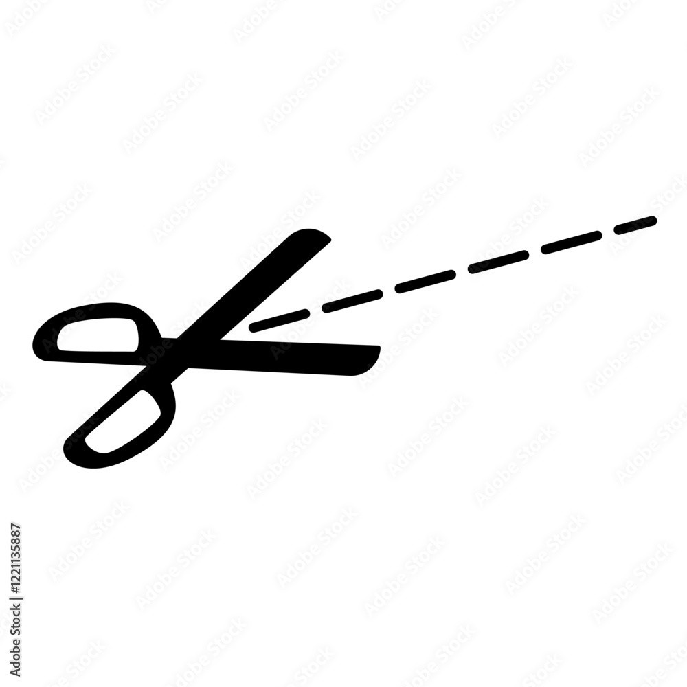 here scissors icon, simple flat style, illustration, logo sign symbol ...