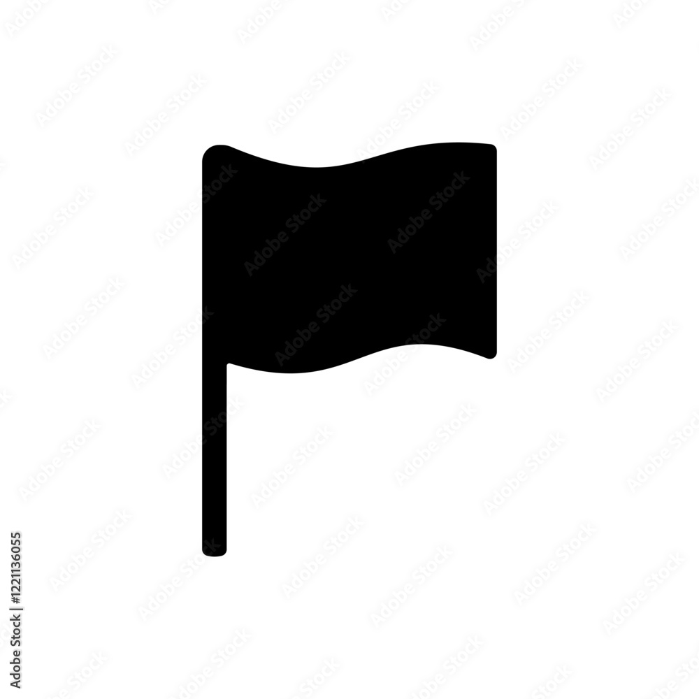 spam report flag icon, simple flat style, illustration, logo sign ...