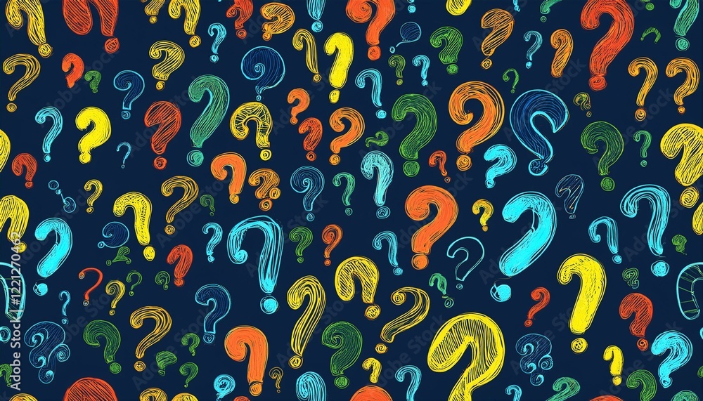 random sign question marks seamless pattern background backdrop ...