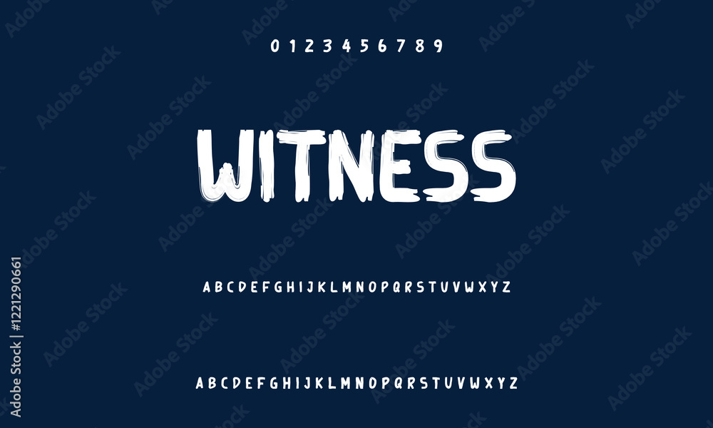 Hardest Brush Font. Hand Lettering Sketch Font. Vector Alphabet Stock Vector | Adobe Stock