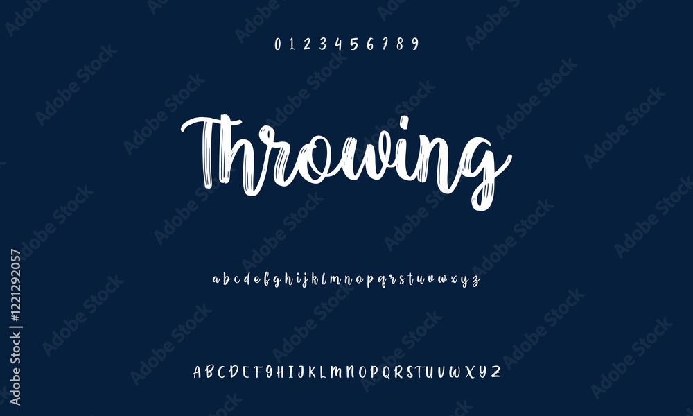 Hardest Brush Font. Hand Lettering Sketch Font. Vector Alphabet Stock ...