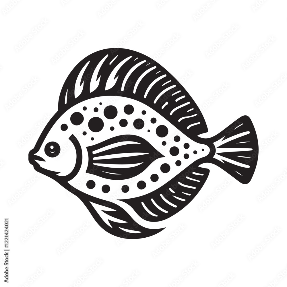 Versatile Flounder Fish Silhouette Vectors for Print and Digital Use ...