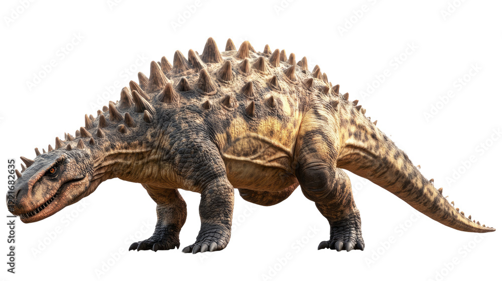 Ankylosaurus: Ankylosaurus, an armored dinosaur, is rendered in detail ...