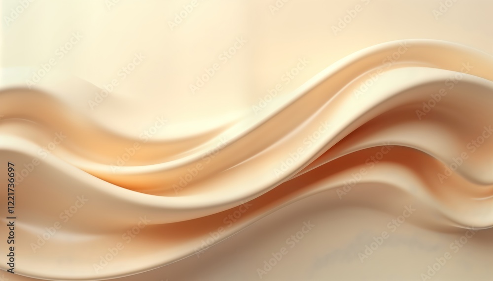 Beige wavy flowing design expresses powerful energetic signal. Seamless ...