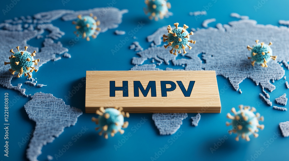 recently surrounded virus named hmpv Close-up of human metapneumovirus ...
