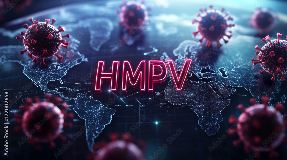 recently surrounded virus named hmpv Close-up of human metapneumovirus ...