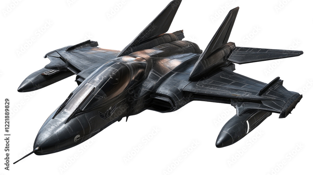 Stealth Fighter Jet: A sleek, futuristic stealth fighter jet, designed ...